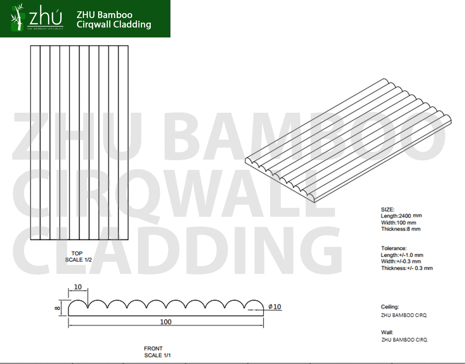 Zhu Bamboo Wall and Ceiling Cladding | Zhubamboo - 100% Pure Bamboo Wood